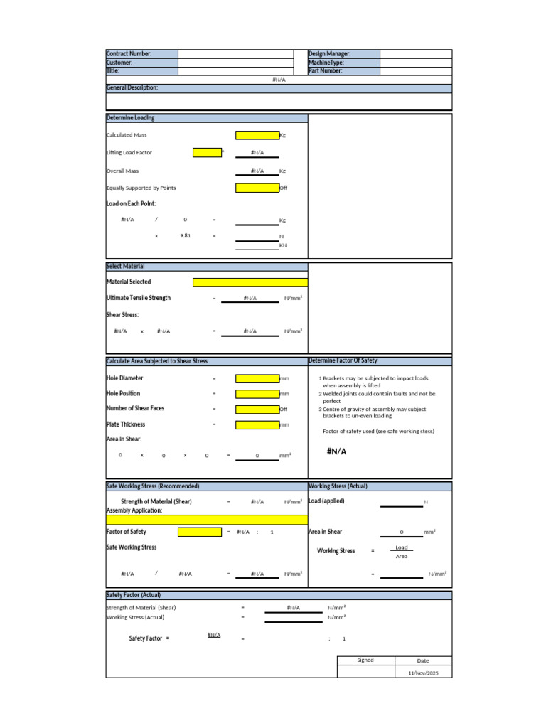 Lifting Holes1 | PDF | Strength Of Materials | Stress (Mechanics)