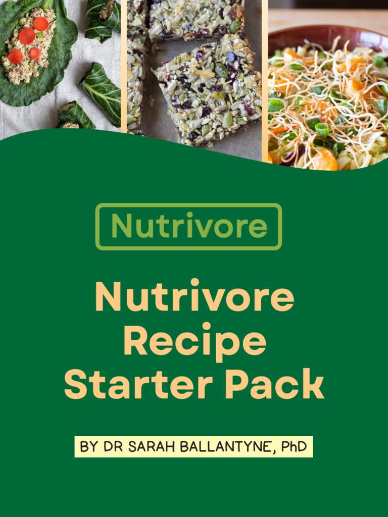 Nutrivore Recipe Starter Pack Guide | PDF | Cakes | Coleslaw