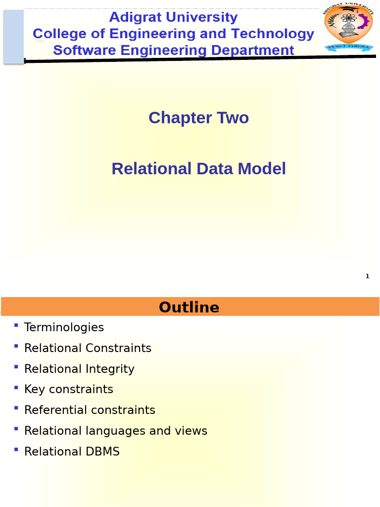 Chapter 2 | PDF | Relational Model | Relational Database