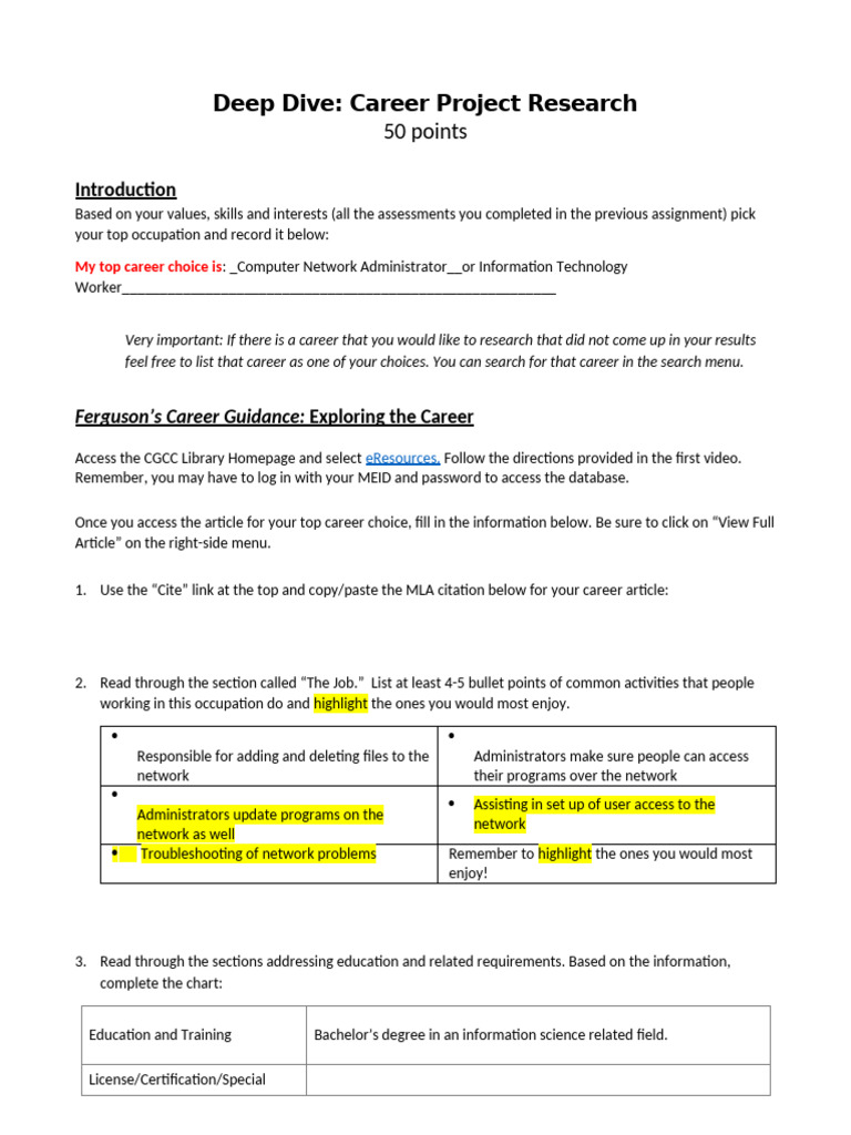 James Jones Deep Dive Career Research Online 24-25 Assignment_vS25-1 | PDF