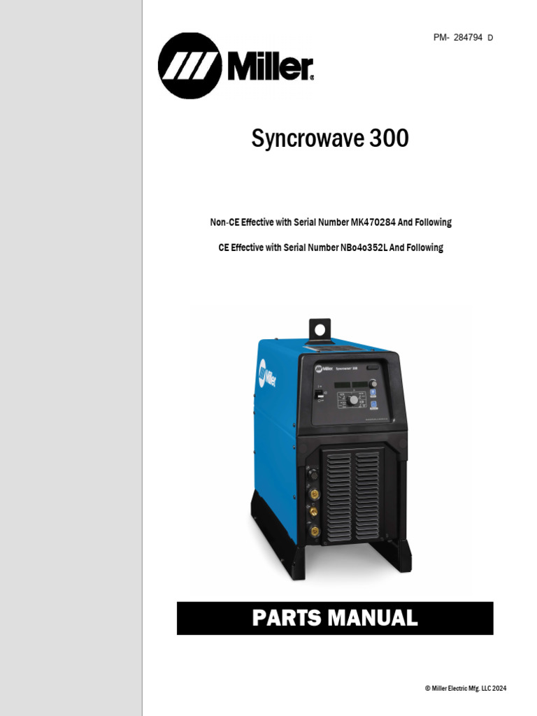 Syncrowave 300 Parts Manual Guide | PDF | Electrical Connector ...