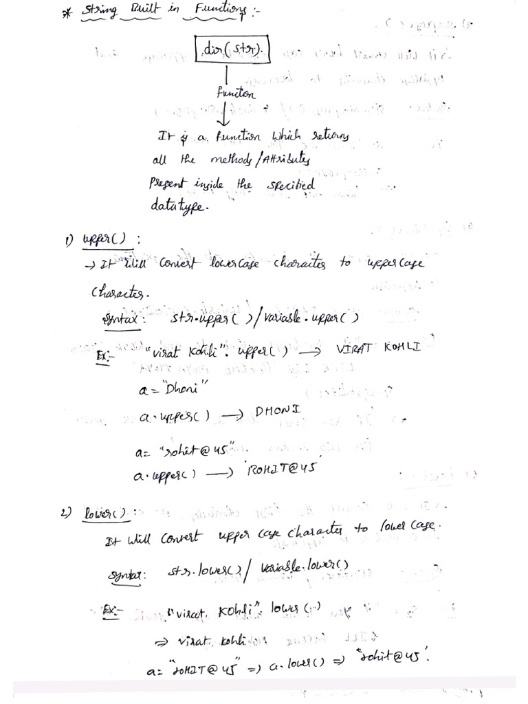 Inbuilt Functions Organized | PDF