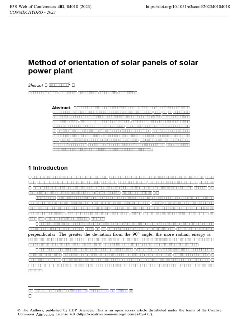 Optimal Solar Panel Orientation Methods | PDF | Photovoltaic System ...