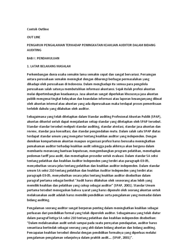 Contoh Outline | PDF
