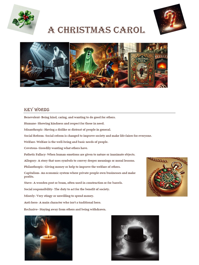 Themes and Symbols in A Christmas Carol | PDF