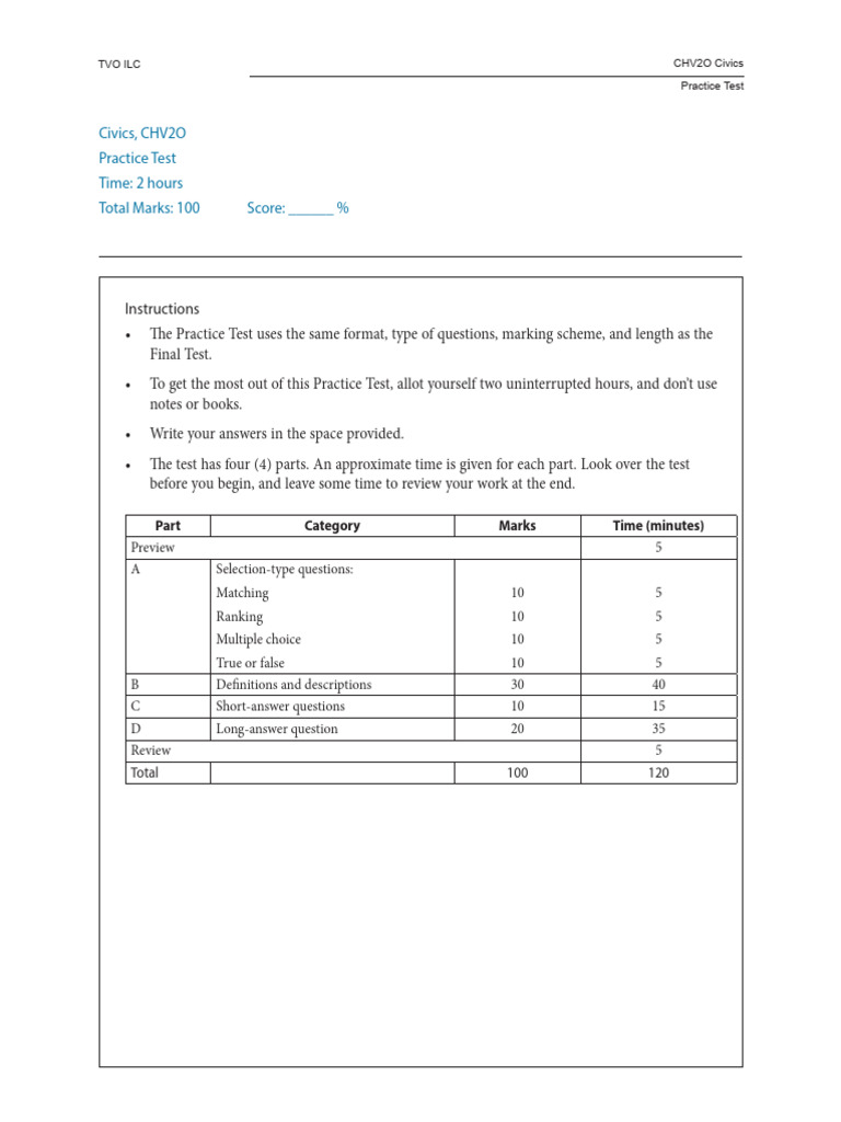 Chv2o Practice Test | PDF | Democracy | Political Ideologies