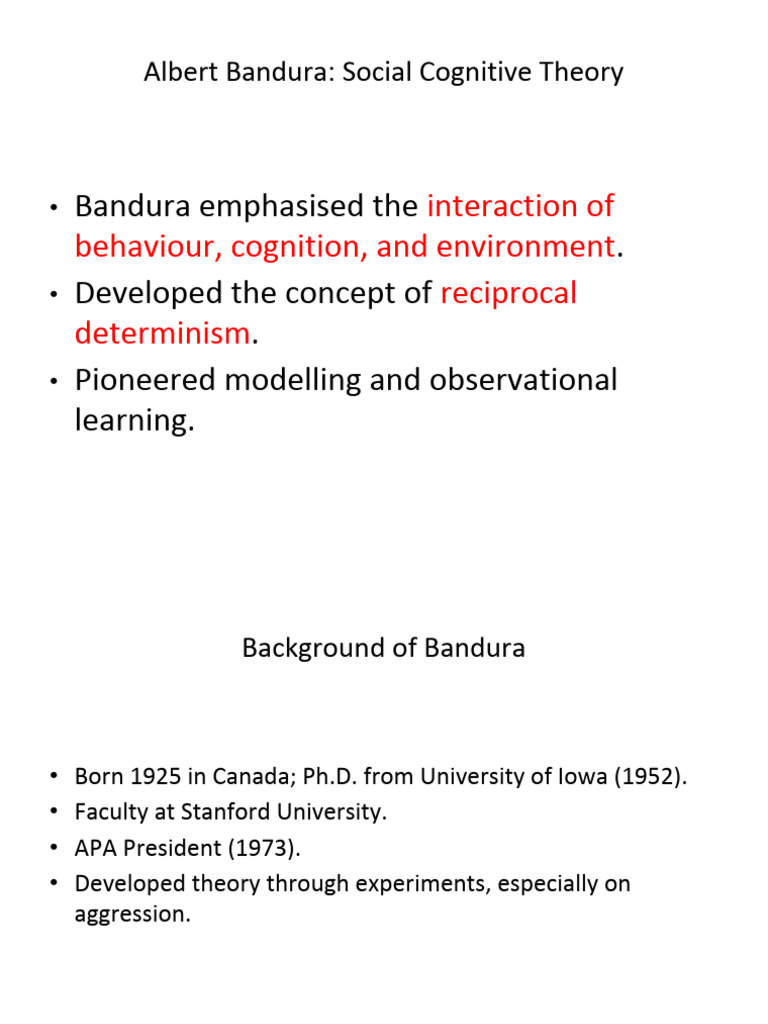 Band Ura | PDF | Self Efficacy | Learning