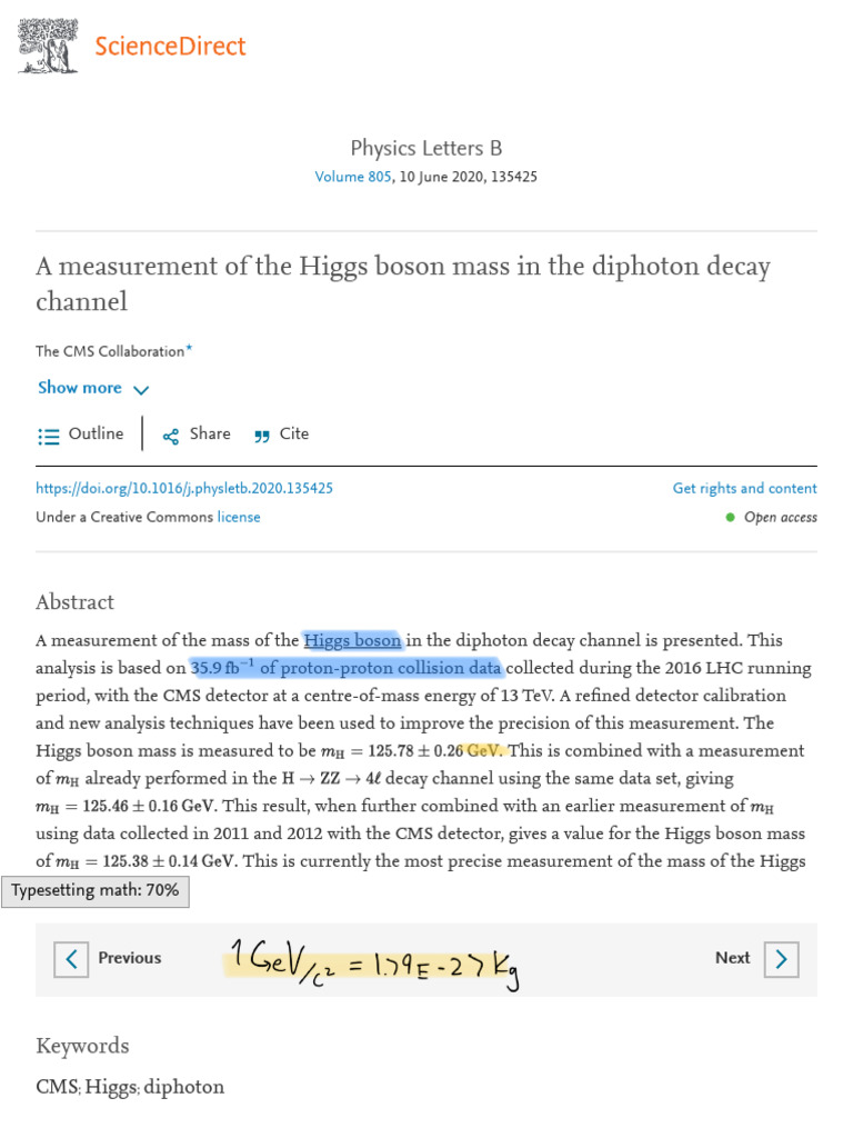 Higgs Boson Mass - R. Rusack (UMN) | PDF | Atlas Experiment | Higgs Boson