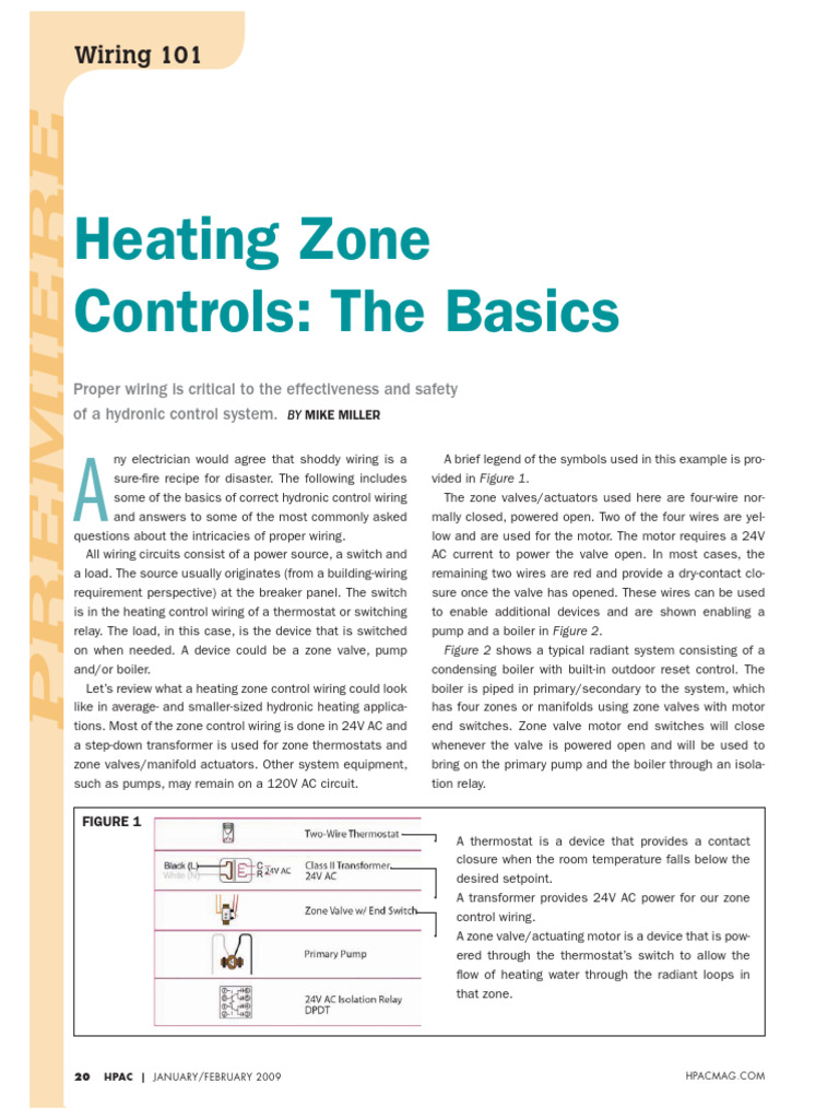 CONTROLS - Basics of Heating Zone Controls | PDF | Relay | Thermostat
