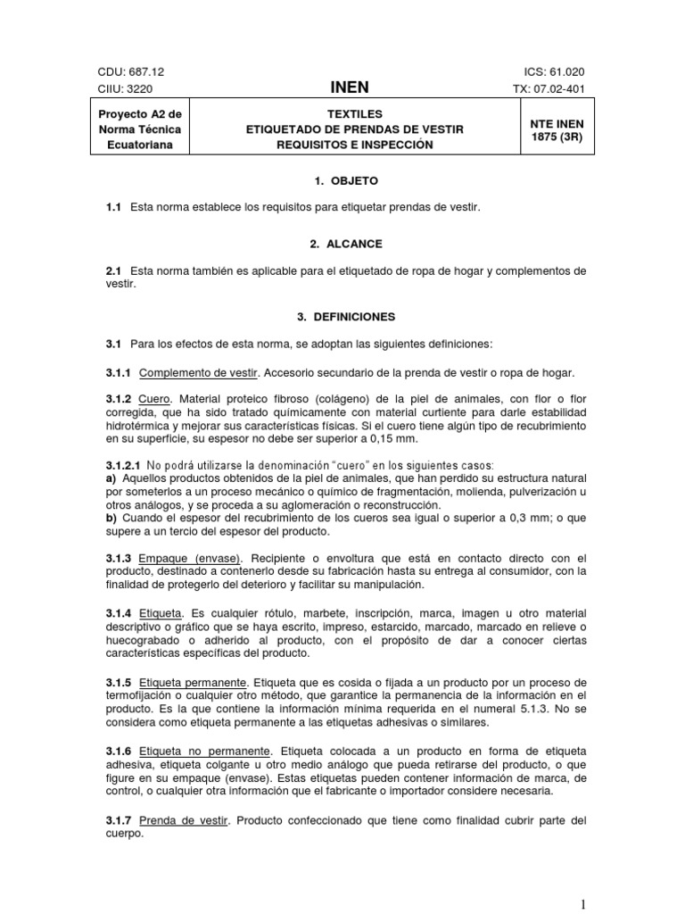 NTE INEN 1875 (3R) Proyecto | PDF | Celsius | Temperatura