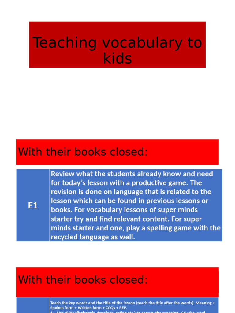 Effective Vocabulary Teaching Strategies | PDF | Flashcard | Cognition