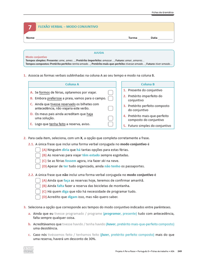 Modo Conjuntivo 2 | PDF | Linguística | Gramática