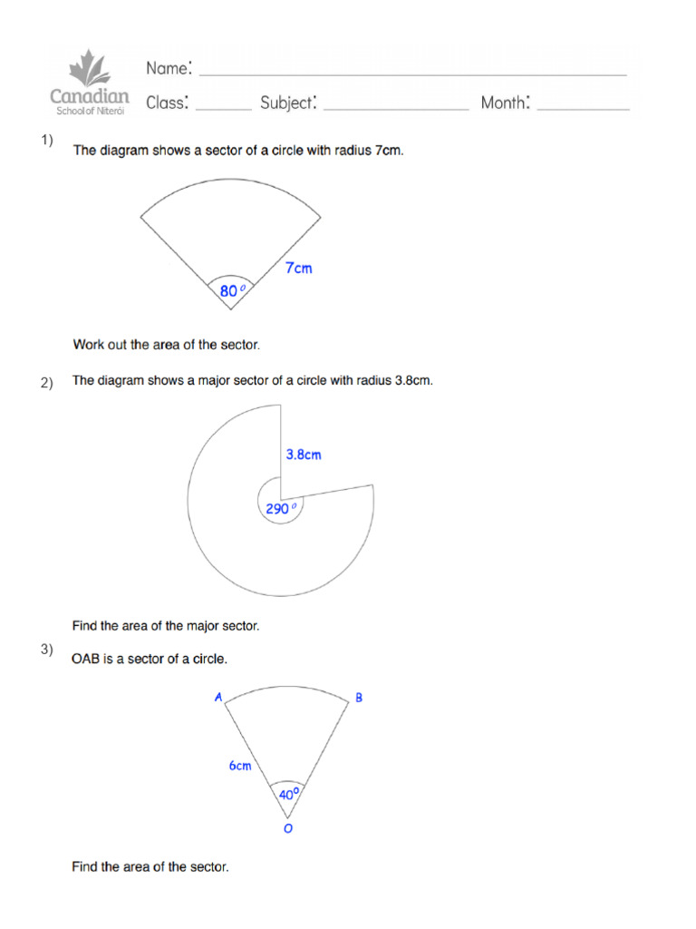 G8 - Math - AreaSectorRing - oct 2025(IT23_10_25) (1) | PDF