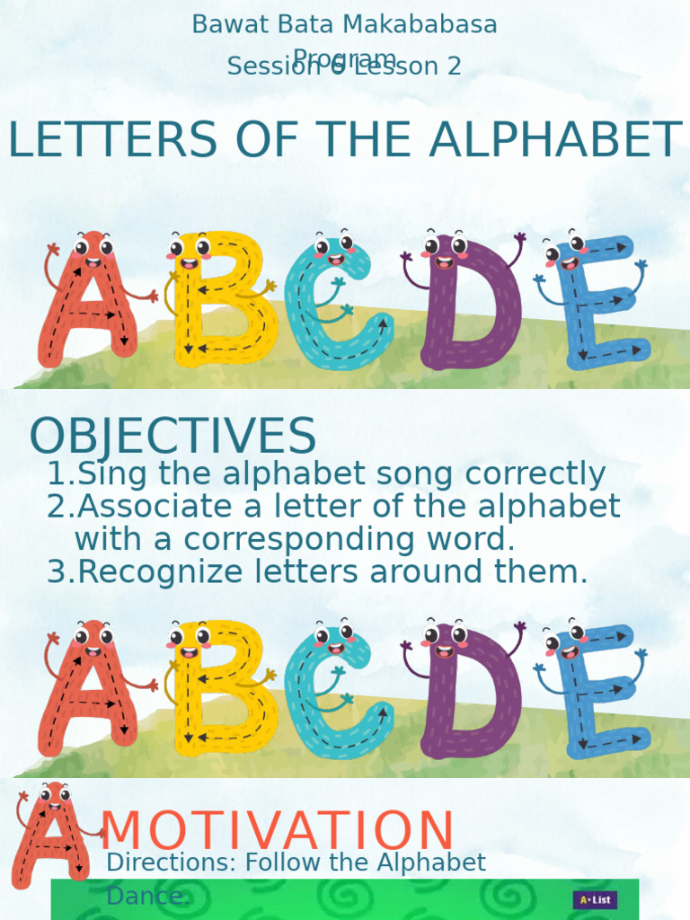 Session 6 Lesson 2 Letters of the Alphabet | PDF