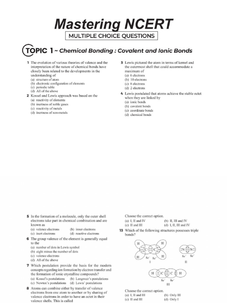 Chemical Bonding and Molecular Structure | PDF