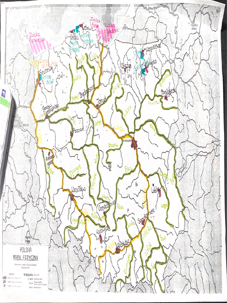 Mapa Polski - Rzeki I Jeziora | PDF