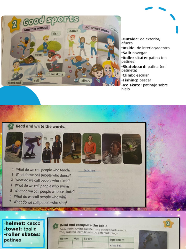 Spanish Vocabulary for Sports and Places | PDF