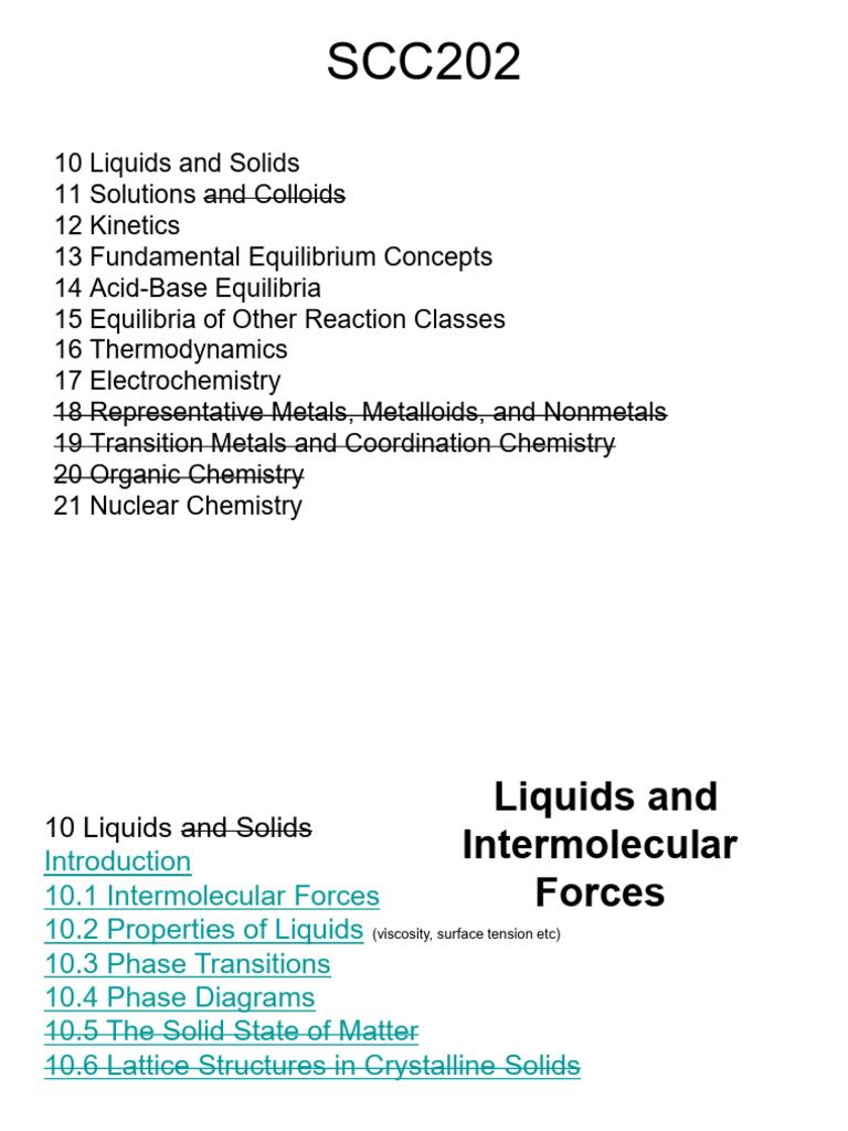 Intermolecular Forces in Liquids and Solids | PDF | Intermolecular ...