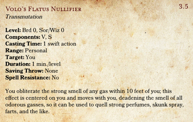 35 Volos Flatus Nullifier | PDF