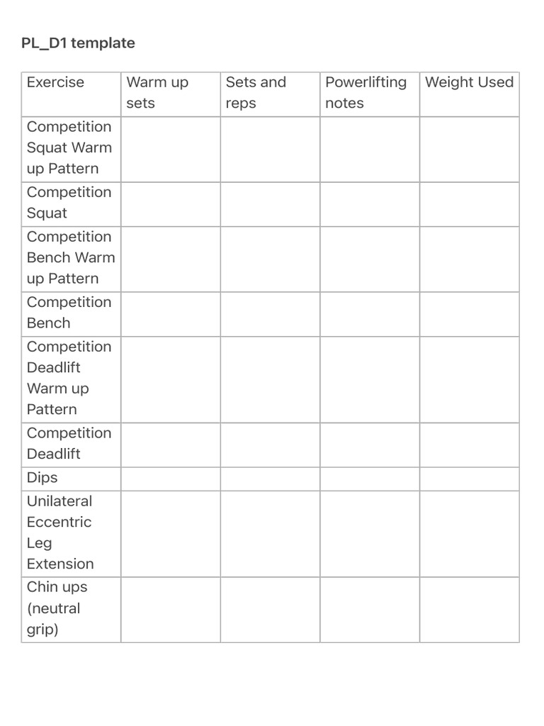 PL D1 Template | PDF