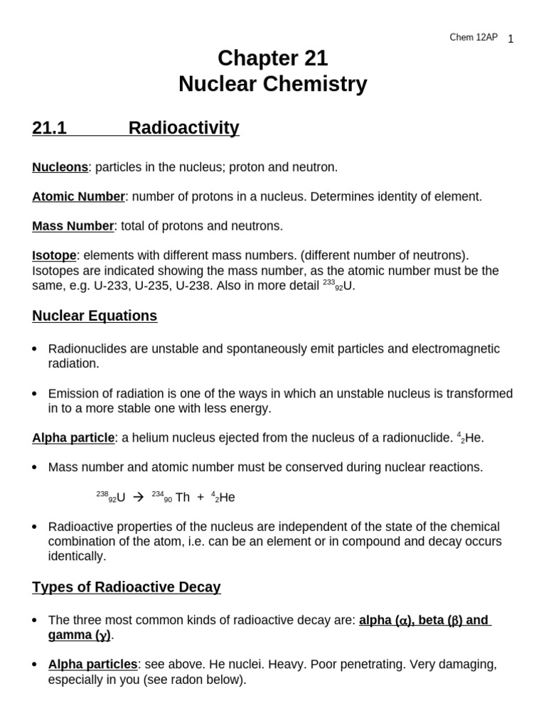 12 AP Chapter 21 | PDF | Nuclear Physics | Atomic Nucleus