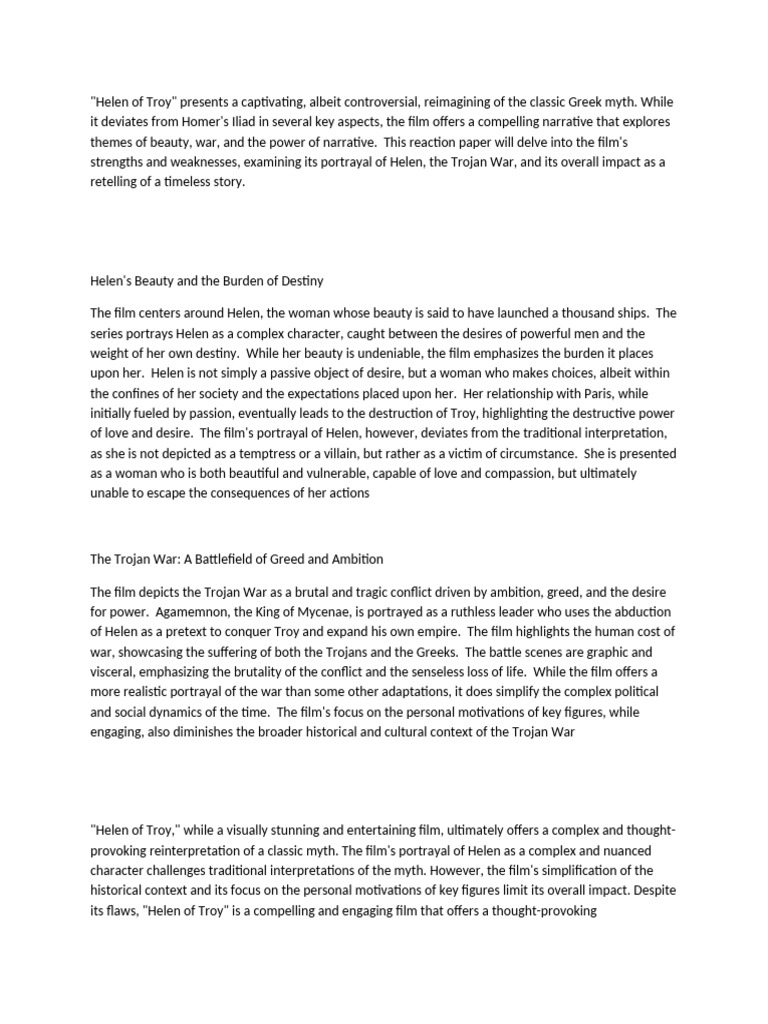 Helen | PDF | Helen Of Troy | Trojan War
