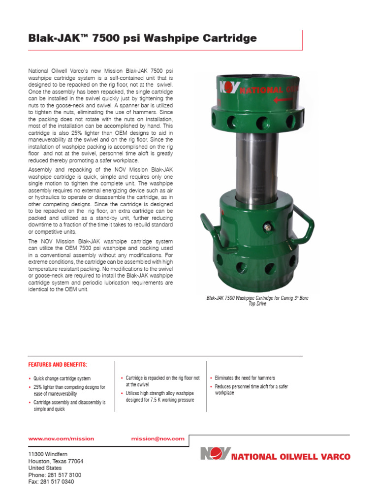 Blak Jak 7500 Washpipe System Flyer D352004112 MKT 001 | PDF ...