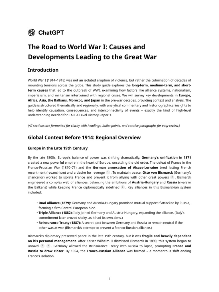 Wwi GPT | PDF | Austria Hungary | Nationalism