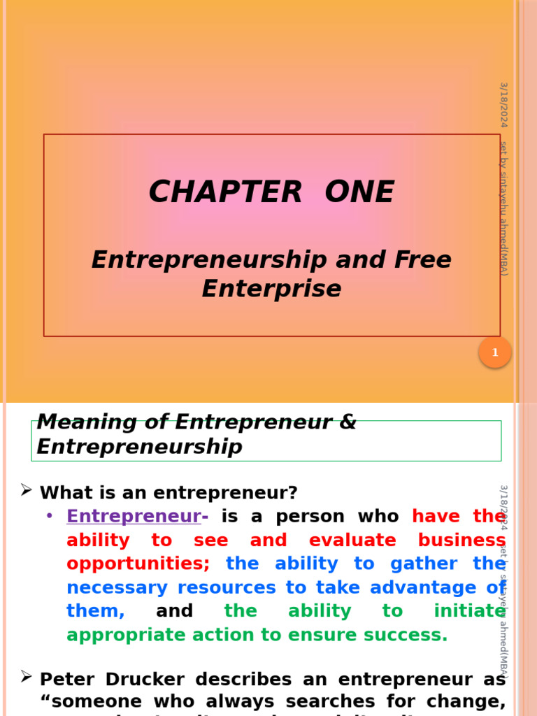 Entrepreneurship and Enterprise Development | PDF | Entrepreneurship ...