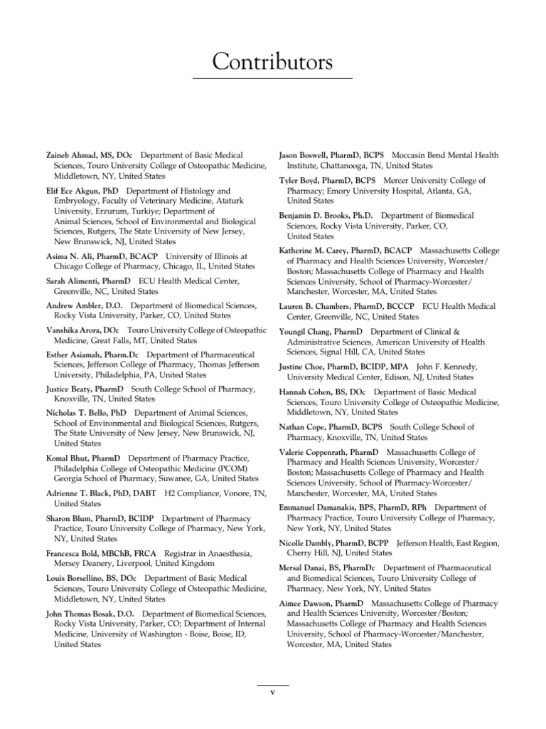 Contributors to Medical Research Document | PDF | Medicine | Academic ...
