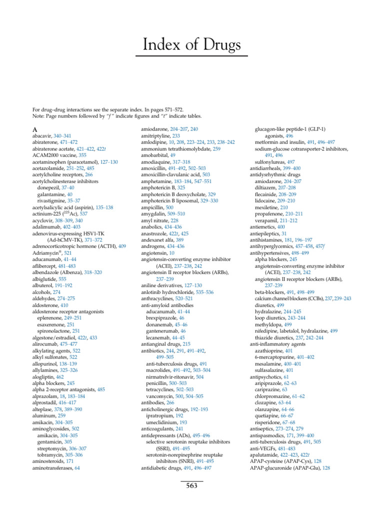 Index of Drugs 2024 Side Effects of Drugs Annual | PDF | Opioid ...