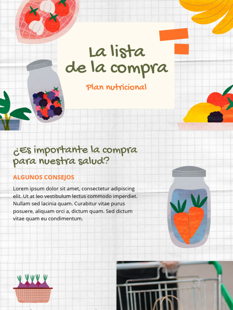 Presentación Plan Nutricional Comida | PDF