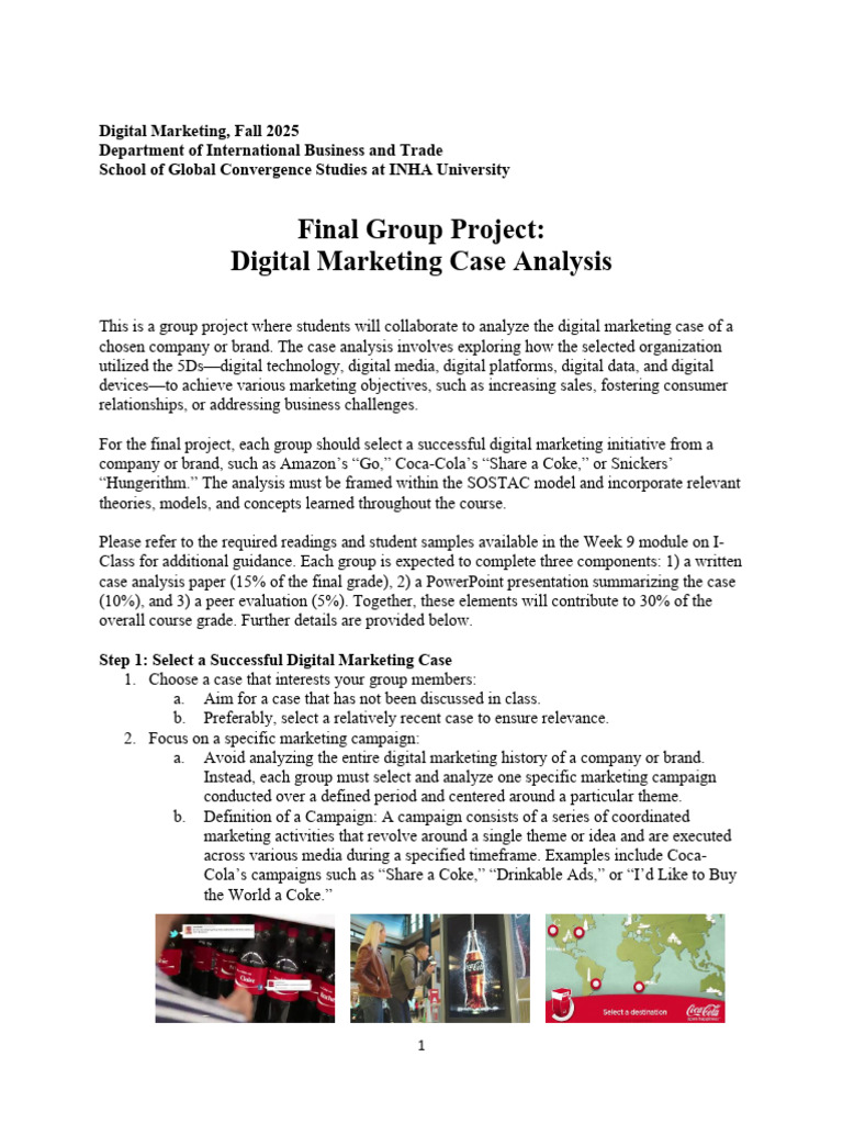 Digital Marketing Case Analysis Project | PDF | Marketing | Digital ...