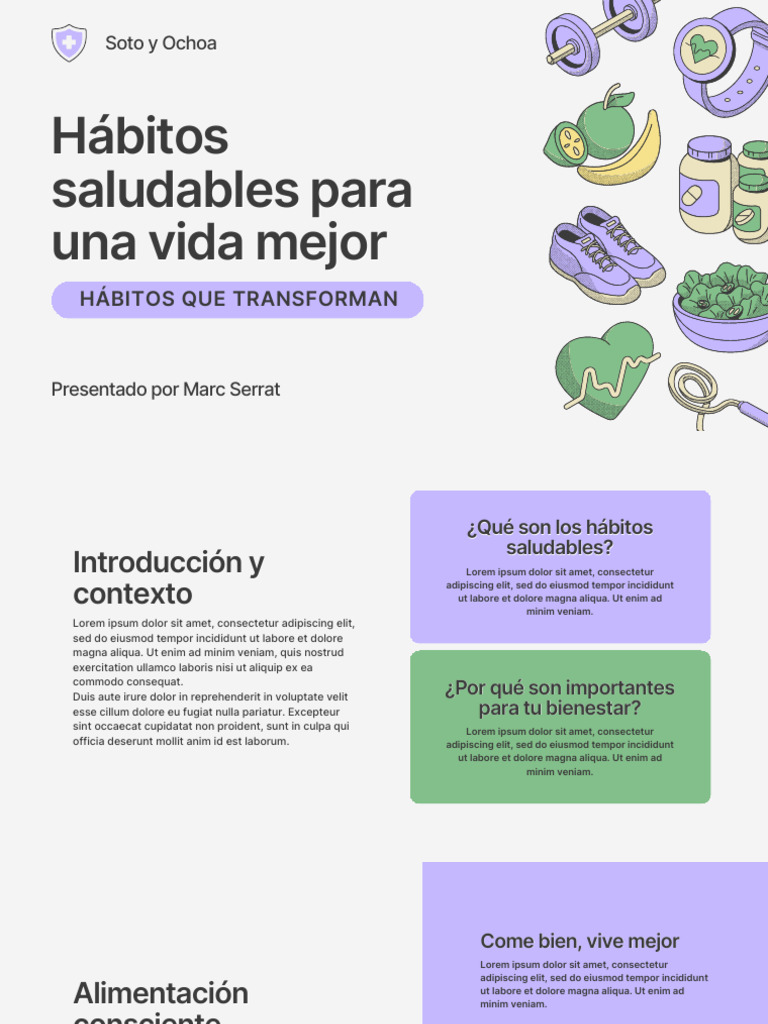 Hábitos saludables para mejorar tu vida | PDF
