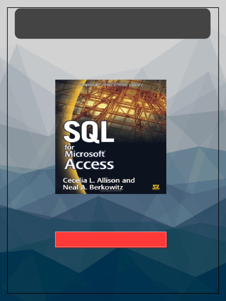 SQL for Microsoft Access Cecelia L. Allison online reading | PDF ...