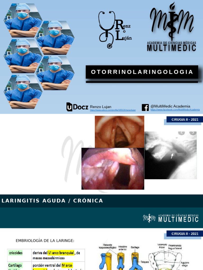 Laringitis Aguda Cronica | PDF | Laringe | Medicina CLINICA