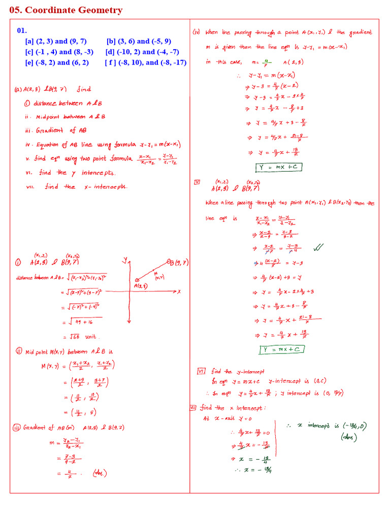 Coordinate Geometry (2) | PDF
