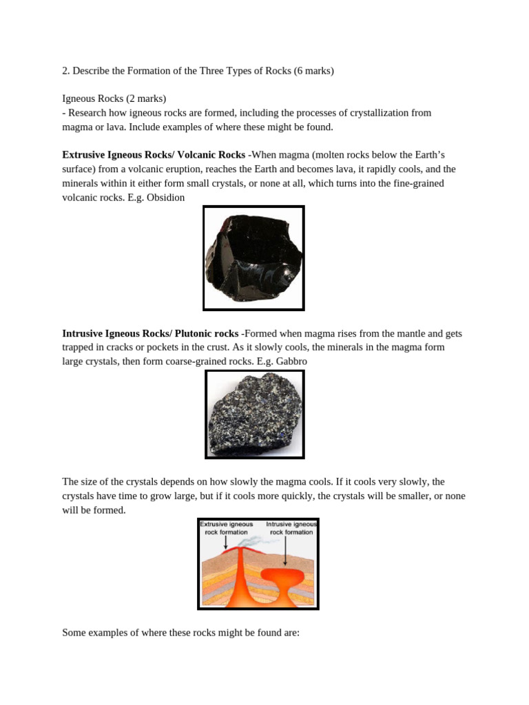 Geography Assignment #1- Rocks | PDF | Rock (Geology) | Igneous Rock