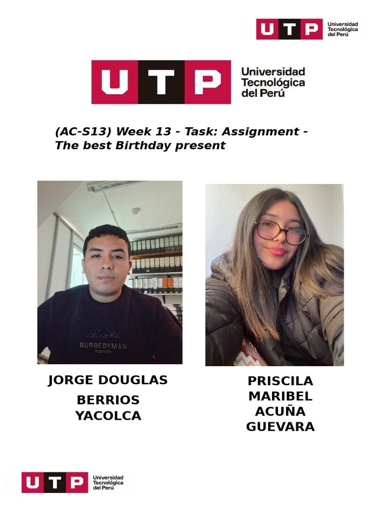 (AC S13) Week 13 Task Assignment The Best Birthday Present | PDF