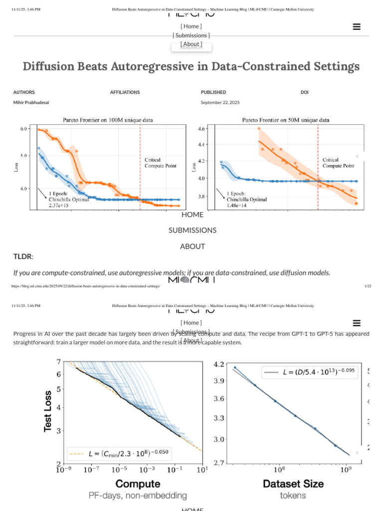 Diffusion vs. Autoregression in AI | PDF | Machine Learning ...