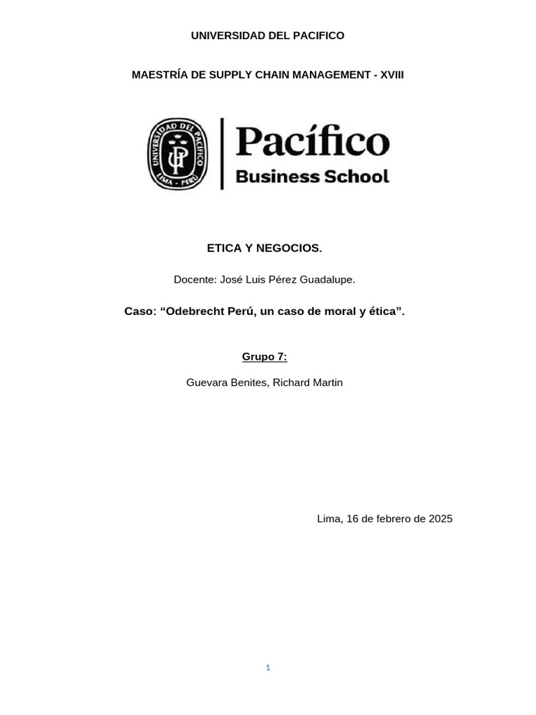 Caso Odebrecht Perú. | PDF | Corrupción política
