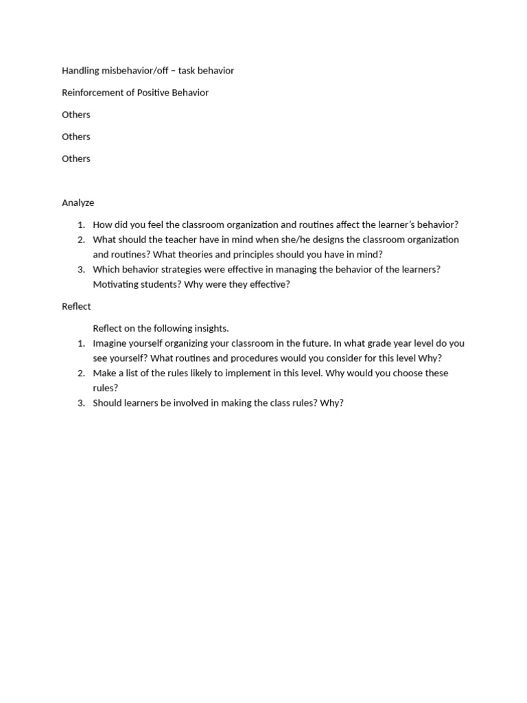 Handling Misbehavior FS 2 | PDF