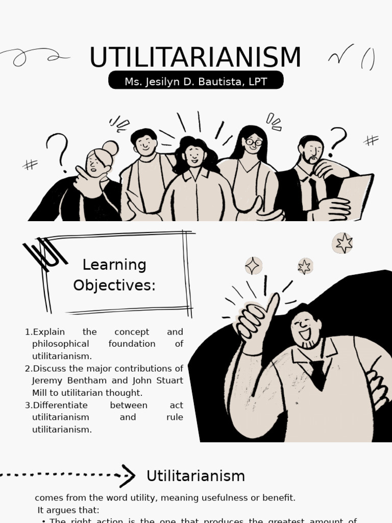 Lesson 19 Utilitarianism | PDF | Utilitarianism | Pleasure