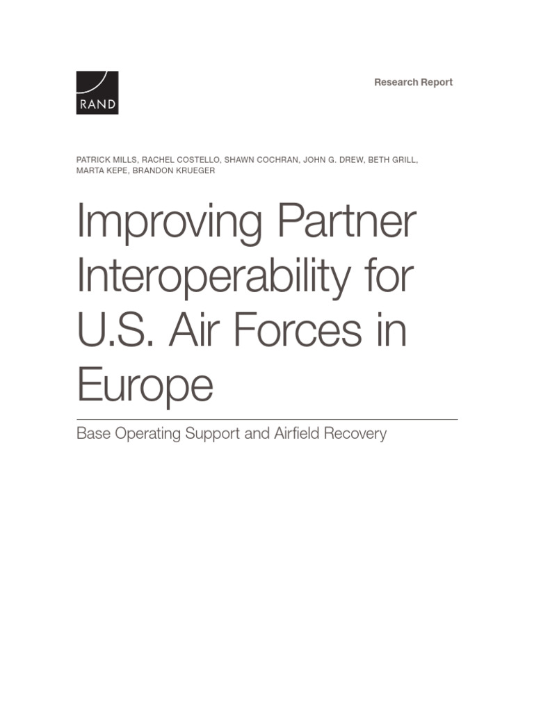 Improving Partner Interoperability For U.S. Air Forces in Europe | PDF ...