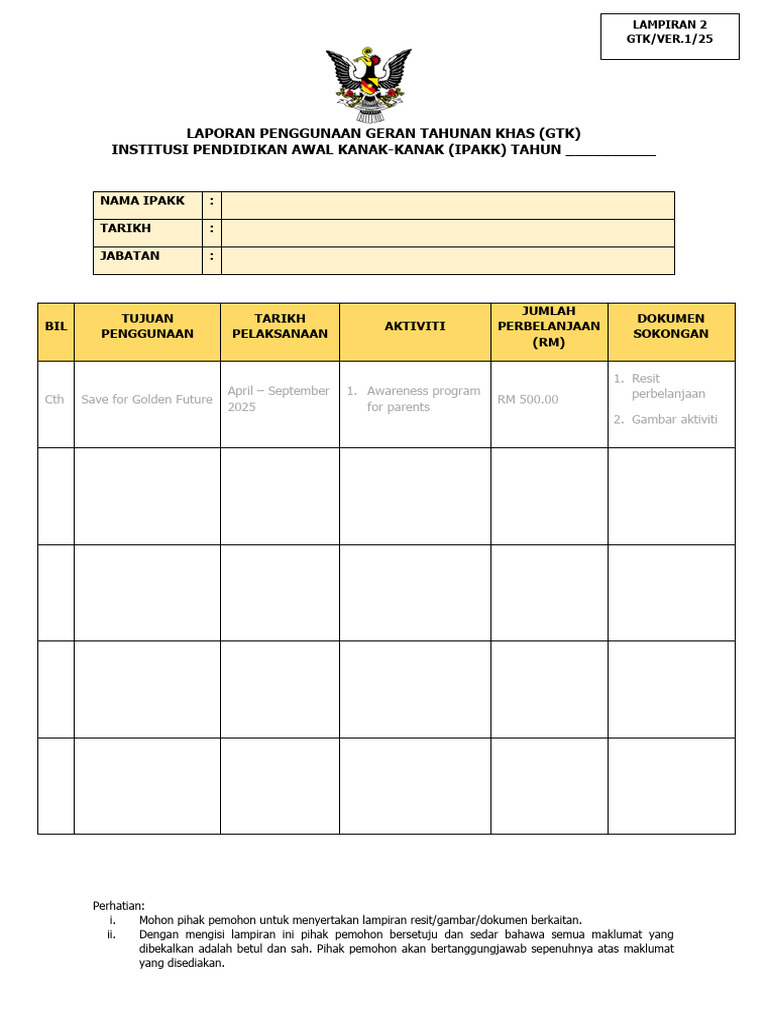 Lampiran 1 - Laporan GTK 2025 | PDF