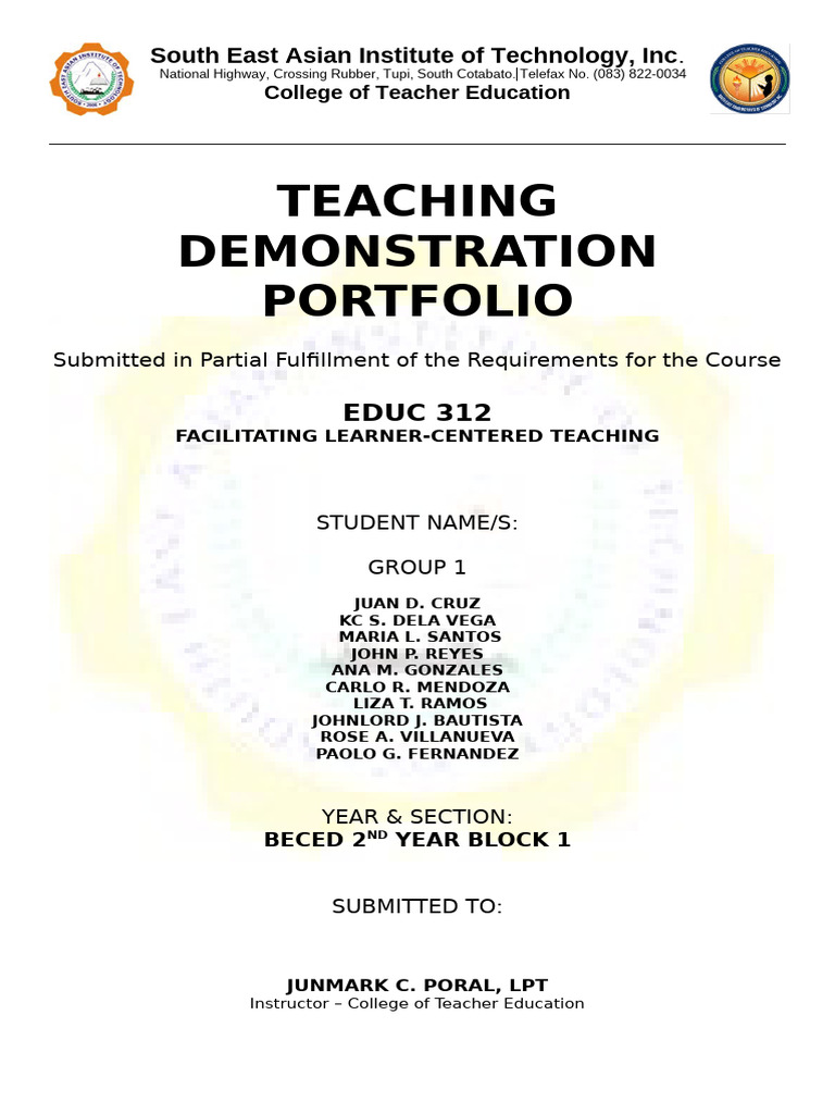 Teaching Demonstration Portfolio Guide | PDF