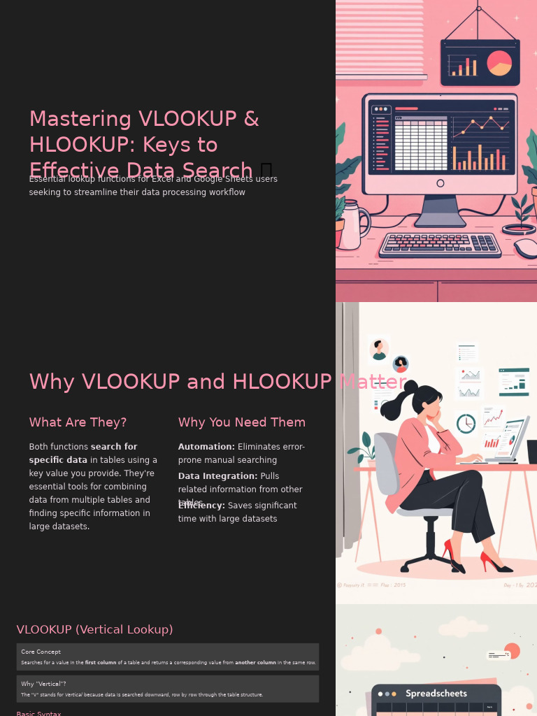 Mastering VLOOKUP and HLOOKUP Keys To Effective Data Search | PDF ...