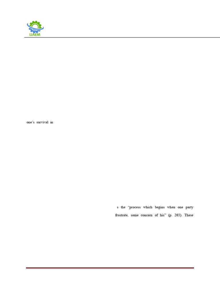 Literature Review on Conflict Management a Critical Study | PDF ...