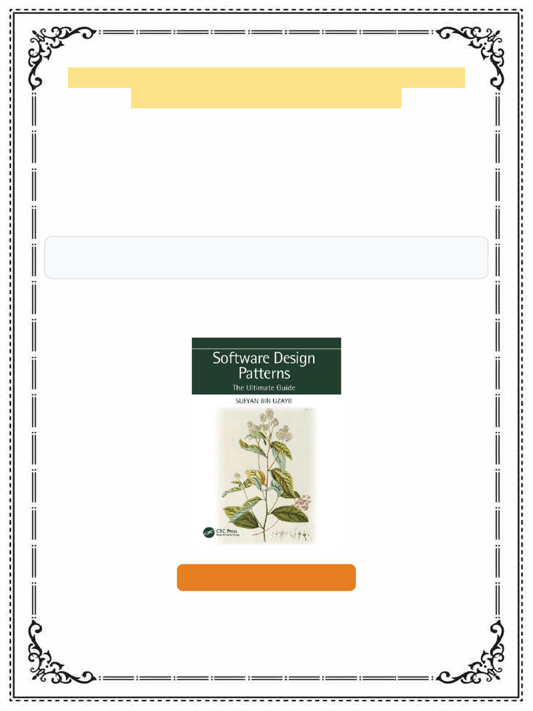 Software Design Patterns: The ultimate guide First Edition. Edition Sufyan Bin Uzayr sample ...