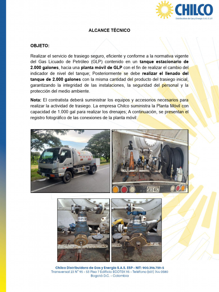 Servicio de Trasiego TK - Control Ambiental | PDF | Gas de petróleo ...